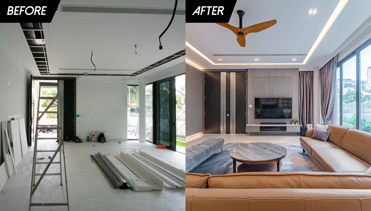 Before and After: Landed House Interior Renovations